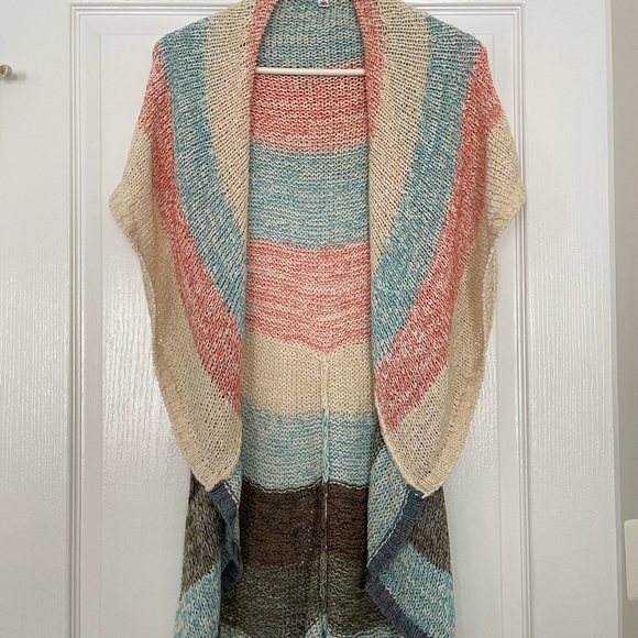 CAbi | Sweaters | Cabi Lineup Circle Cardiganmulti Pastel Colors Euc ...